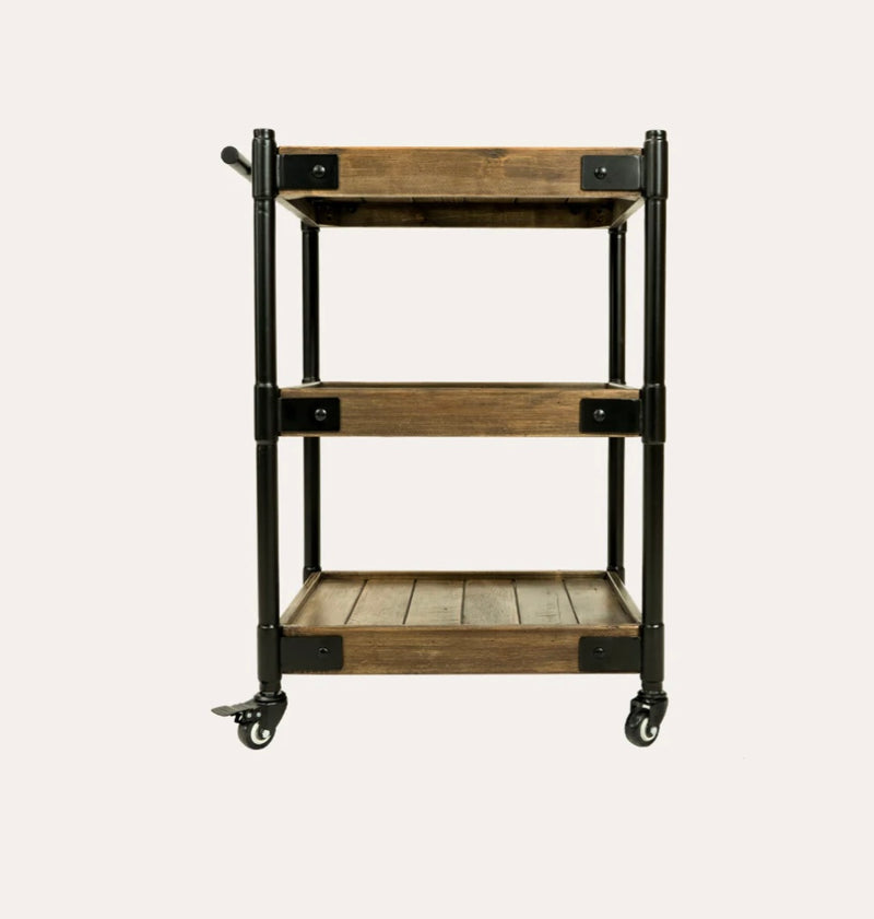Sierra Reclaimed 3-Tier Rolling Cart